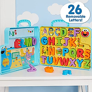 Just Play Sesame Street Elmo’s Learning Letters Bus Activity Board, Preschool Learning and Education, Officially Licensed Kids Toys for Ages 2 Up, Gifts and Presents
