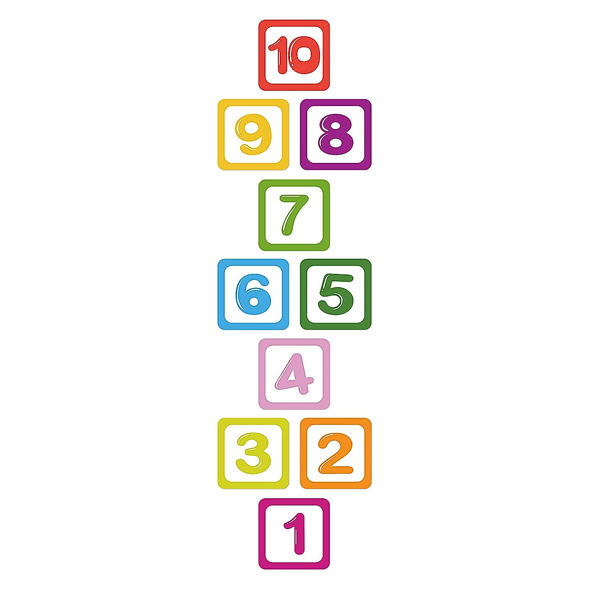 SH-RuiDu Stickers Number Footprint Stickers Hopscotch Floor Sticker for Kids Room Classroom Nursery Decor