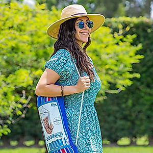 Bliss Hammocks WM-412F_2 Polyester Multi Color Hammock Chair with Collapsible Push-Pin Spreader Bar, Patriotic Stripe