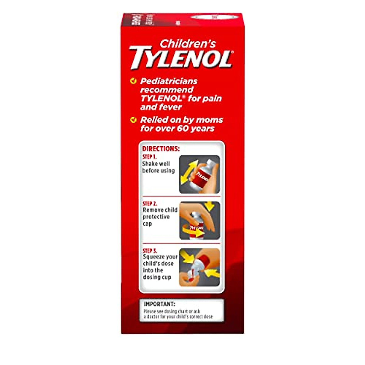 Tylenol Children's Oral Suspension Medicine with Acetaminophen, Cherry, 4 Fl Oz