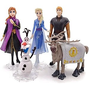 Frozen cake topper Action Figures Toys Frozen cake decorations for Frozen party supplier birthday (5 pcs)