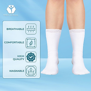 MARS WELLNESS Walking Boot Sock Liner - Low Top Short Cam Walker Boot - Cam Boot Liner - 15 Inch Cam walker Sock - 2 Socks