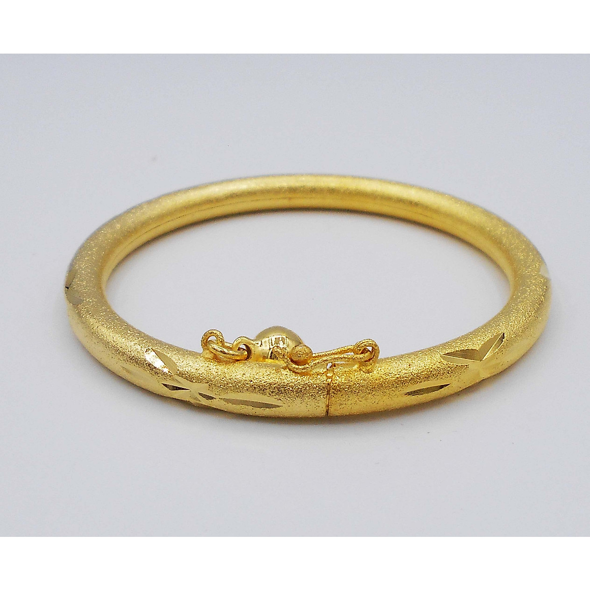 Arrawana77 Bangle Gold Plated 23K 24k Thai Baht Yellow Gold Filled Bracelet Women Jewelry form Thailand