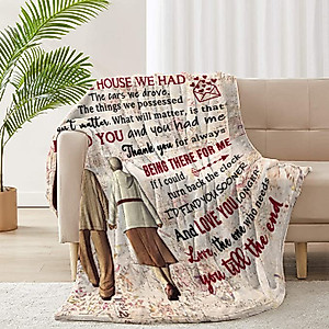 YOYICU to My Wife Blanket from Husband Valentines Day Gifts for Her Throw Blanket Anniversary Birthday Gifrs for My Wife Romantic Gifts for Her 50''x60'' Blanket for Wife