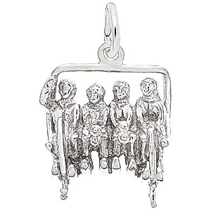 Rembrandt Charms Quad Chair Lift Charm, Sterling Silver