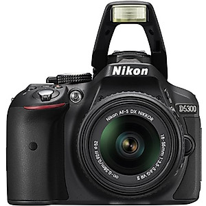 Nikon D5300 Digital SLR with 18-55mm VR II Compact Lens Kit - Black (24.2 MP) 3.2 inch LCD