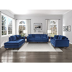 Lexicon Mapleton Living Room Loveseat, Navy Blue