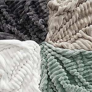 Bedsure White Fleece King Blanket for Couch - Super Soft Cozy Blankets for Women, Cute Small Blanket for Girls, 108x90 Inches