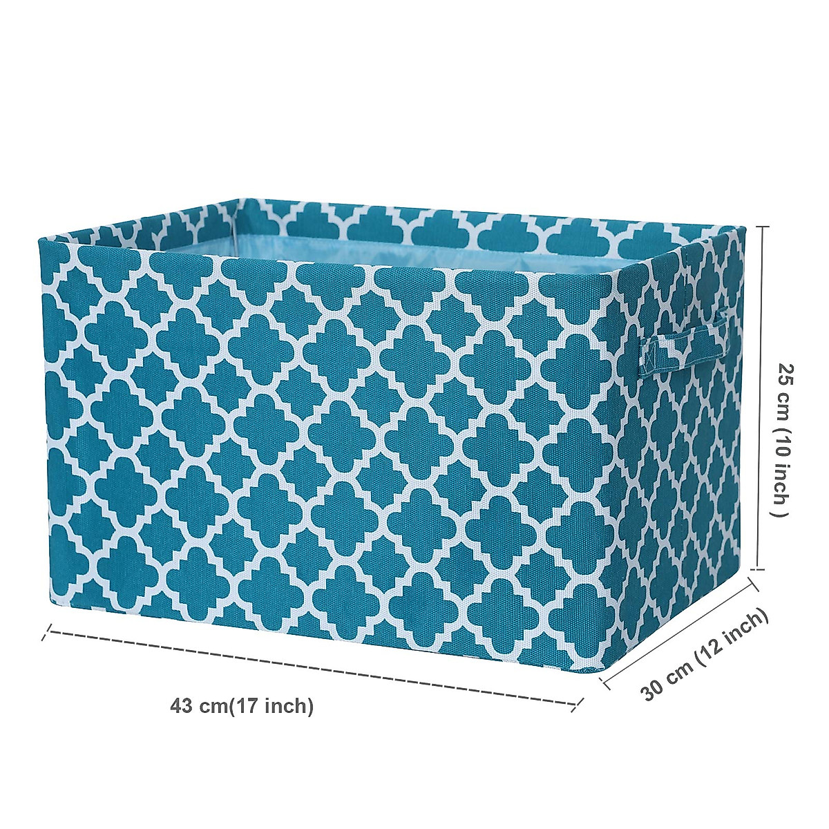 HOKEMP 2 Pack Storage Bins Foldable Stackable Underbed Storage Baskets with Steel Frame for Toys, Bookshelves, Clothes, Home Closet, Laundry (Blue lantern)