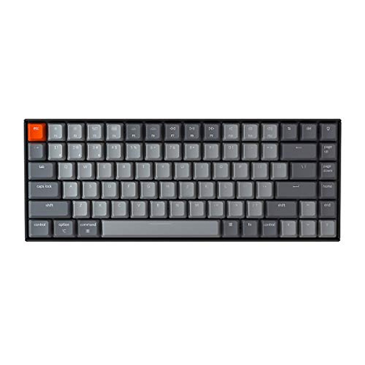 Keychron K2 75% Layout RGB Bluetooth Wireless Mechanical Keyboard with Gateron G Pro Red Switch/Anti Ghosting/N-Key Rollover, Compact 84 Keys USB Wired Gaming Keyboard for Mac Windows-Version 2