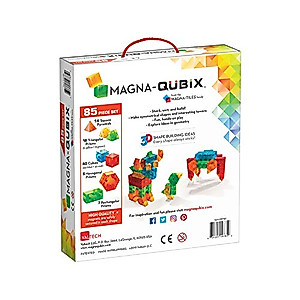 MAGNA-QUBIX 85-PIECE Magnetic Construction Set, The ORIGINAL Magnetic Building Brand