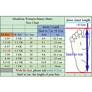 missfiona Women's Glitter Latin Ballroom Dance Shoes Pointed-Toe Y Strap Dancing Heels(6.5, Red)