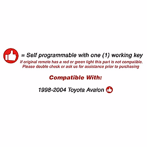 KeylessOption 2 Replacement Keyless Entry Remote Control Key Fob with Trunk Release for HYQ12BAN, HYQ12BBX, HYQ1512Y