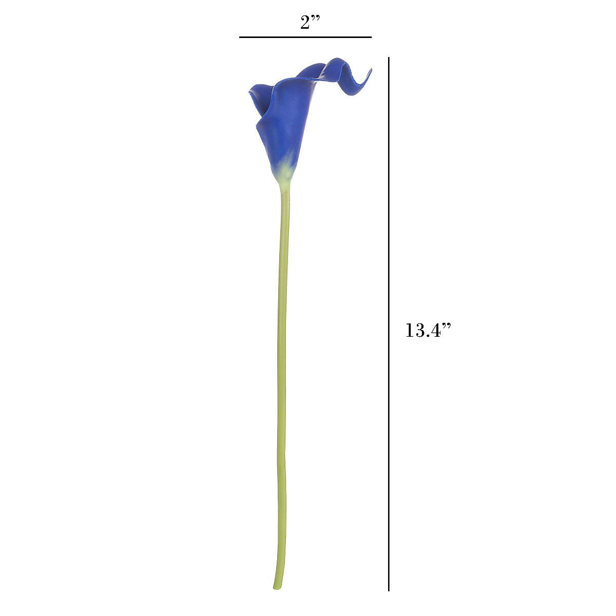 Pure Garden Artificial Calla-Lily with Stems - Real Touch Fake Flowers for Home Décor, Wedding, Bridal/Baby Shower, More- 24 Pc Set (Royal Blue)