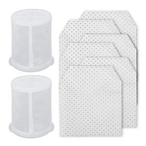 Erinice Replacement Filters for Makita T-03193 LC01 & BCL180W XLC02 18V Compact Lithium-Ion Cordless Vacuum XLC02ZB, XLC02ZW, XLC02RB1W, XLC02R1B Part, 6 Cloth Filter Bags, 2 Pre-motor filters, 8 Pack
