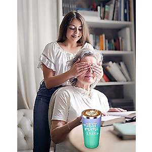 KOOLDRINK Best Mimi Ever-Grandma Gifts from Granddaughter Grandson-Mothers Day Birthday Christmas Gifts for Grandma Mom-Insulated Travel Mug with Lid and Straw 20Ounce Multicolor