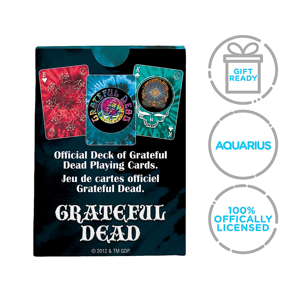 AQUARIUS Grateful Dead Playing Cards - Grateful Dead Themed Deck of Cards for Your Favorite Card Games - Officially Licensed Grateful Dead Merchandise & Collectibles