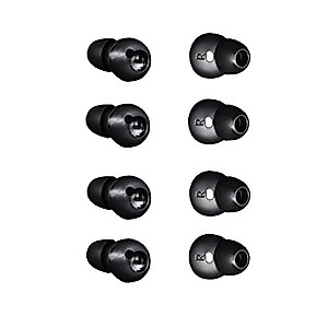 Motanar Eargel for Gear Circle SM-R130,4 Pair Medium Anti-Slip Durable Silicone Replacement Ear Tip Earpads Ear Cover, Fit for Samsung Gear Circle Bluetooth Earphone SM-R130 (Black-4 Pairs)