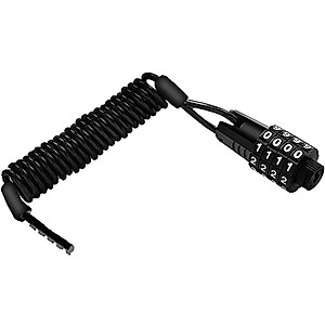 Bicycle Locks Heavy Duty Anti Theft Bike Lock Bike Anti Theft Helmet 4 Digit Password Bicycle Lock for Scooter Motorcycles Cycling Portable Spring Cable Locks