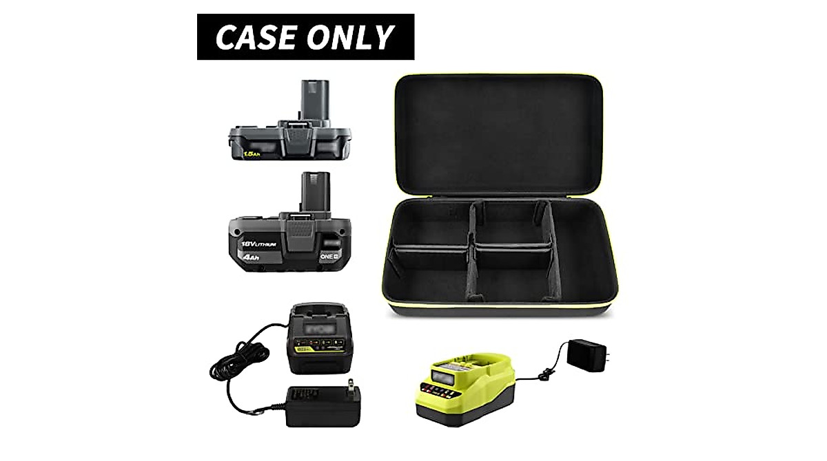Ryobi 18V Battery & Charger Storage Case – Organize & Protect