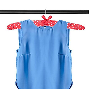 Ipetboom 10pcs Padded Hangers Cloth Covered Coat Hangers Non-Slip Wood Hangers Wedding Garment Hanger Pastoral Clothes Hanger for T Shirt Sweaters Coat Random Pattern