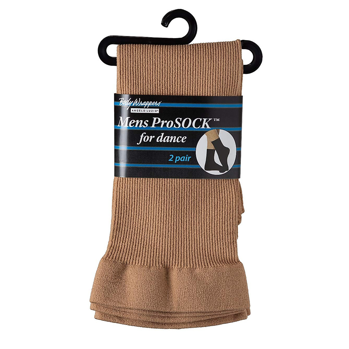 Body Wrappers Men's Dance Comfort Soft Socks O/S TAN