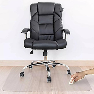 Office Chair Mat for Hardwood Floor, 20"x24" 36"x48" 71"x142" Transparent Desk Chair Mat for Hard Floors, PVC Floor Protector Mat for Office Chair On Hardwood Mat Clear 0.08" Thick (Color : Clear, S
