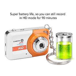 Digital Camera Kids Camera with 32GB Card, Anti Shake FHD 960P Compact Point and Shoot Camera Portable Small Camera for Teens Students Boys Girls Seniors (Orange)