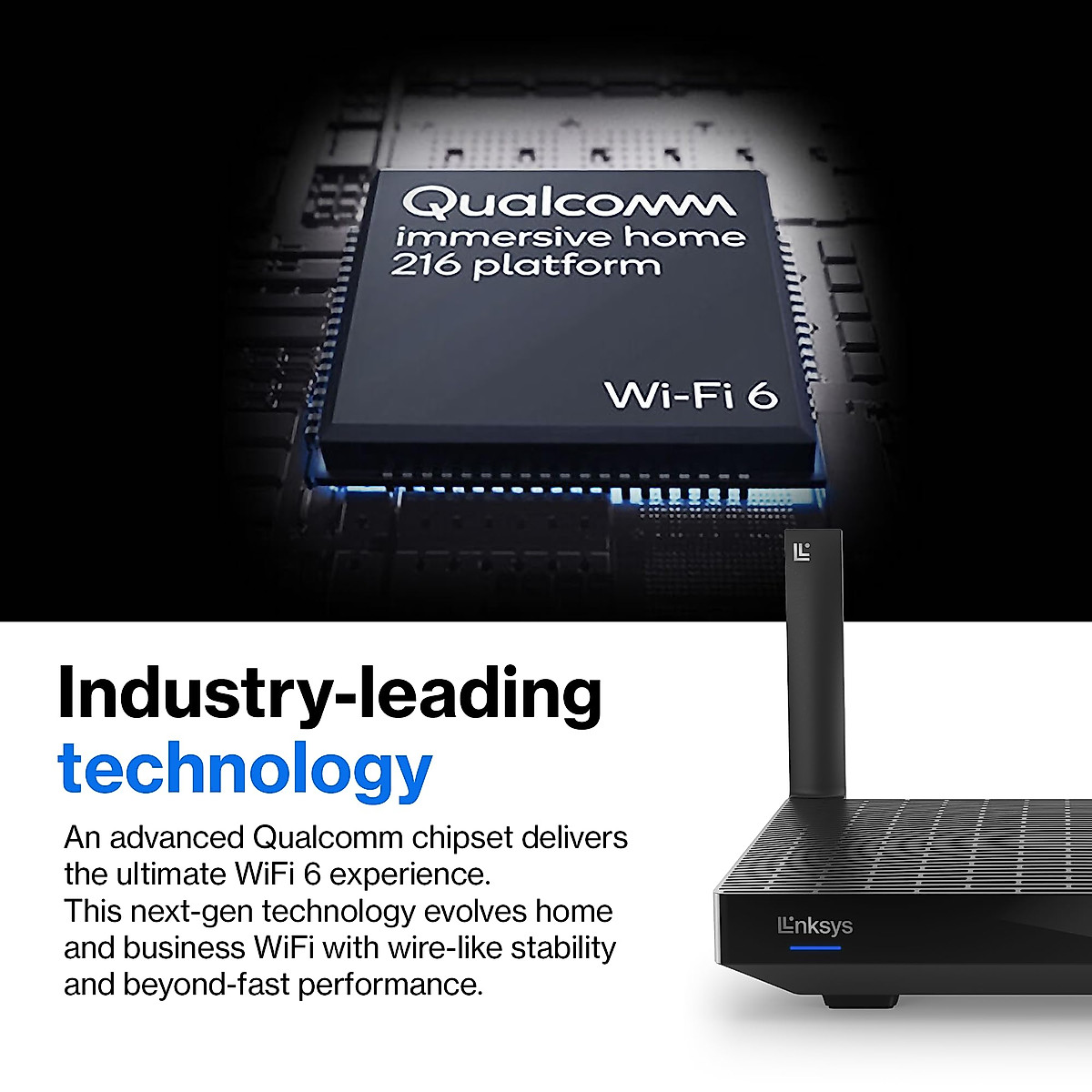 Linksys MR20EC | Dual-Band Mesh WIFI 6 Router | 3.0 (AX3000) Speeds | Connect 25+ Devices | 2,000 Sq Ft Coverage | 18 Month Warranty