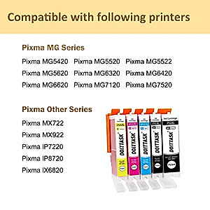 Mayway Ink Cartridge for PGI-250XL CLI-251XL PGI 250XL CLI 251 XL for C a K ee Printer, Work with PIXMA MX922 MX722 MG5520 MG5620 IP7220 IP8720 (5-Pack)