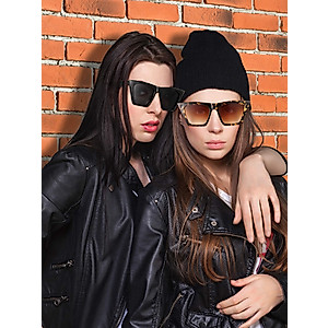 2 Pair Vintage Square Cat Eye Sunglasses Women Retro Trendy Cateye Sunglasses