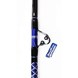 Xcaliber Marine Tournament Series 15-30lb Saltwater Trolling Rod w/Pac Bay Guides (Blue & Silver)