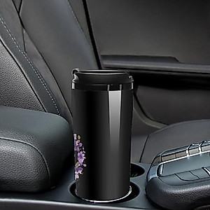 Squirrel Flower Circle Travel Coffee Mug Reusable Coffee Cup Tumbler with Lid for Outdoor 350ml