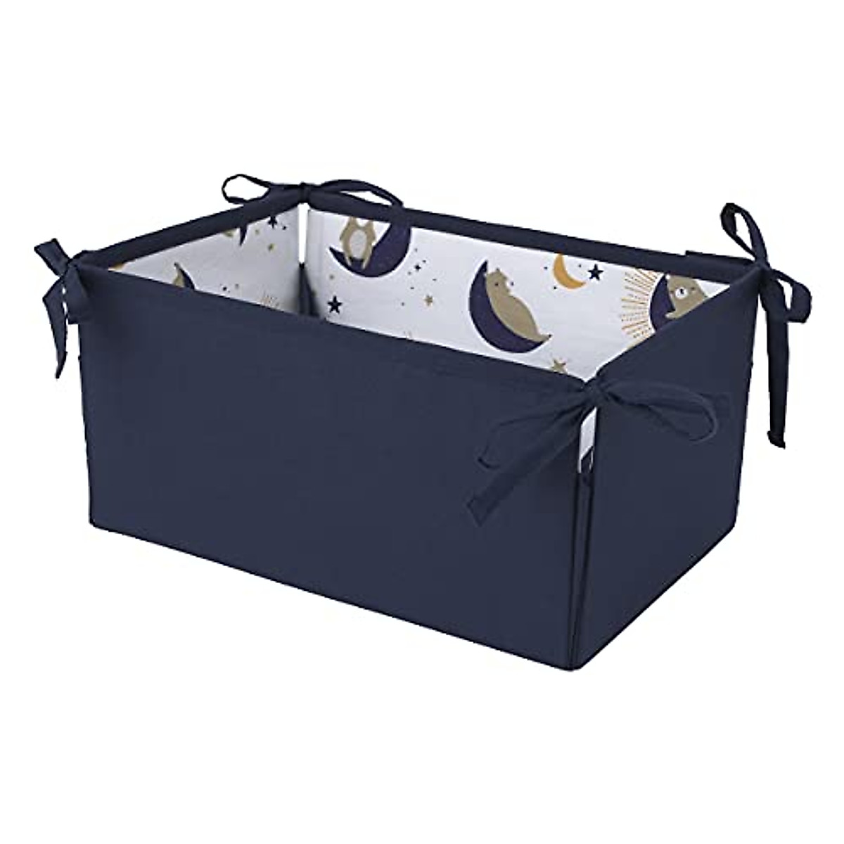 NoJo Goodnight Sleep Tight White & Blue Koala, Sloth, Bear, Star, & Moon 4Piece Nursery Crib Bedding Set, Navy, Light Blue, Grey, White