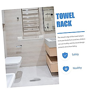 BUGUUYO 2pcs Nail Towel Rack Towel Holder Self-Adhesive Towel Rack Pcs Towel Rack Home Towel Rack Household Towel Rack Towel Storage Rack Bathroom Kitchen Towel Rack Pp White