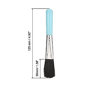 PATIKIL Succulent Cleaning Brush 2Pack 125mm Black Gardening Tools Plant Brush for Garden Blue Handle