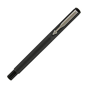 Parker Vector Rollerball Pen, Matte Black with Chrome Trim, Fine Point, Blue Ink, Gift Box