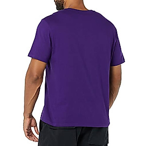 Amazon Essentials Men's Slim-Fit Short-Sleeve Crewneck Pocket T-Shirt, Pack of 2, Black/Dark Purple, Large