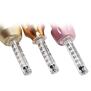 Disposable 0.3 & 0.5ml Empty Ampoule Nozzle -Non Invasive- Disposable Accessories Parts - without Hydrating Hyaluronic Acid Filler (10pcs 0.3ml Empty Ampoule Nozzle + 1 pc Adapter)