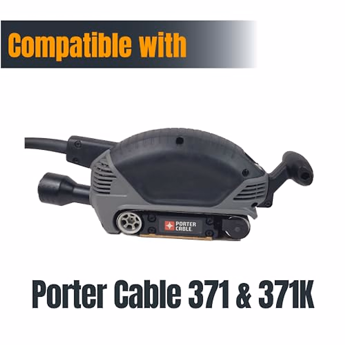 POWERTEC 401408 2-1/2 x 14 Inch Sanding Belts, 80 Grit Aluminum Oxide Belt Sander Sanding Belt for Porter Cable 371 & 371K Belt Sander, Wood & Paint Sanding, Metal Polishing, 10PK