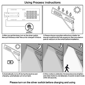 TENKOO 300W Solar Street Lights Outdoor Dusk to Dawn with Motion Sensor 192 LEDs 26000 Lumens IP65 Waterproof LED Flood Light for Parking Lot Yard Garden Street Basketball Court