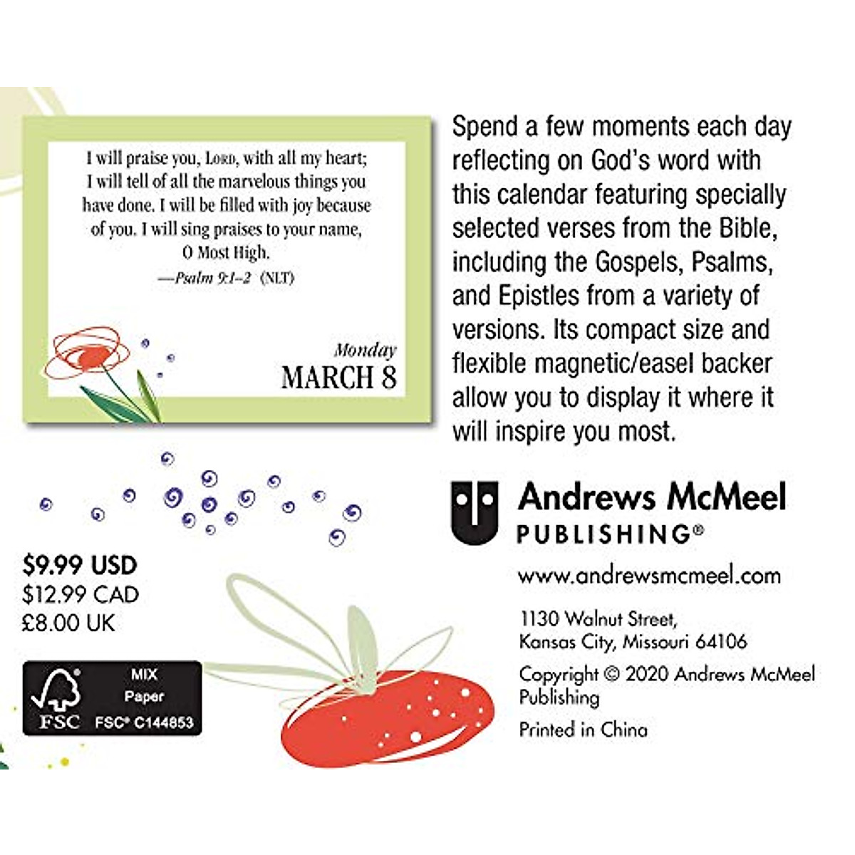 Bible Verse-a-Day 2021 Mini Day-to-Day Calendar