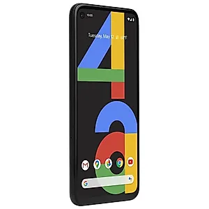 Google Pixel 4a with 5G (128GB, 6GB) 6.2" OLED, Snapdragon 765G, 4K Dual Camera, 4G LTE(Only for AT&T, Cricket) (Just Black) (Renewed)