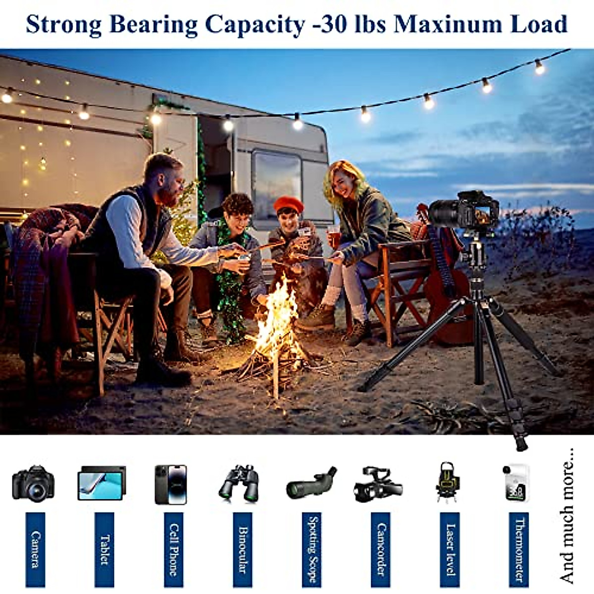 Tripod for Camera, VICTIV Heavy Duty Camera Tripod Monopod, Aluminum Travel Tripod for DSLR, Professional Tripod Stand with Strong Locking Ball Head and 2 Aluminum Quick Release Plate - Gold