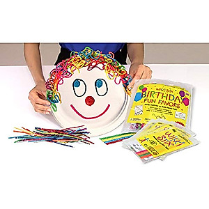 WIKKI STIX Birthday Fun Favors, pack of 20 individual fun favors, each with 12 and a birthday themed play sheet, Made in the USA