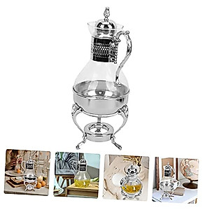 SOESFOUFU Heated Coffee Pot Afternoon Tea Maker Espresso Machine Espresso Coffee Maker Turkish Teapot Heatable Teapot Tea Steeper Teapot with Blooming Tea Espresso Maker Coffee Kettle Glass