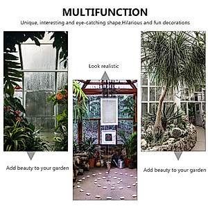 DOITOOL 8pcs Mini Street Post LED Outdoor Garden Lamp Miniature Spotlight Street Lights Model Light for Micro Landscape Fairy Garden Dollhouse Accessories (Random Style)