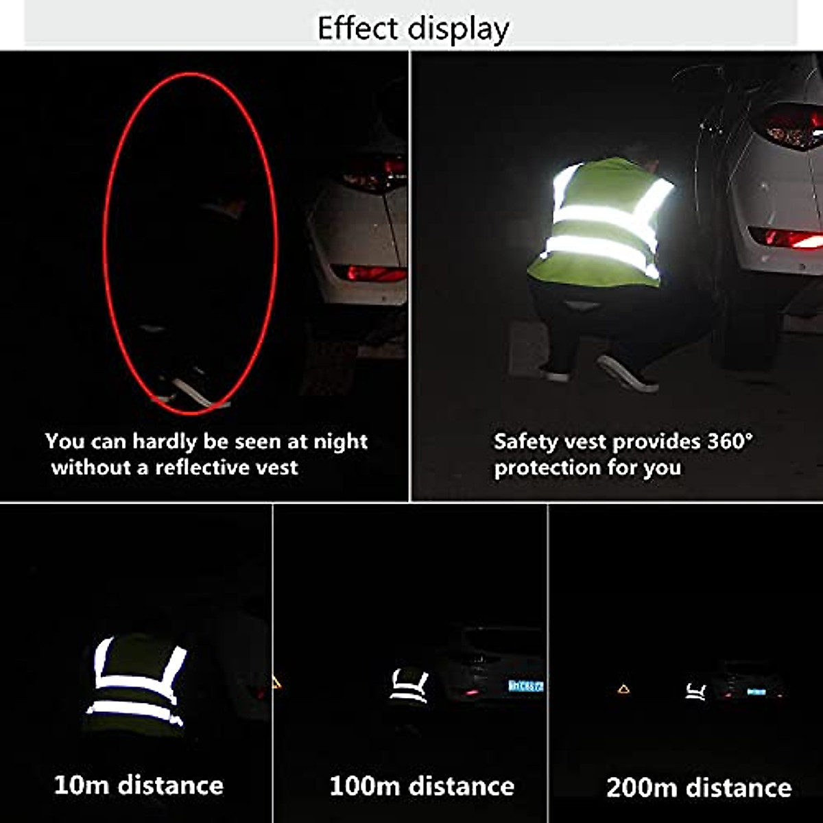 Tydon Guardian Reflective Safety Vest for Women Men High Visibility Security With Pocket Zipper Front Meet ANSI/ISEA Standard