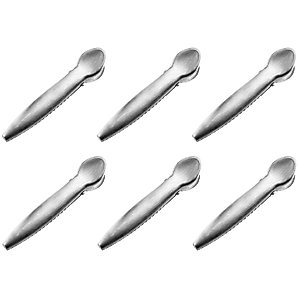 Ruiling 6pcs Heavy Duty Stainless Steel Alligator Clips, Jaw Sealing Clips, Fresh-Keeping Clamp and Airtight Seal Grip for Coffee and Food Bags