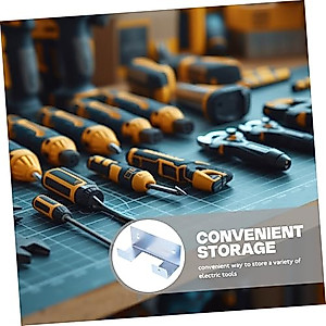 SOESFOUFU Power Tool Organizer Peg Board Heavy Duty Hooks for Garage Pegboard Drill Rack Drill Storage Rack Organizer Storage Rack Pegboard Wall Organizer Tool Holders for Wall Silver